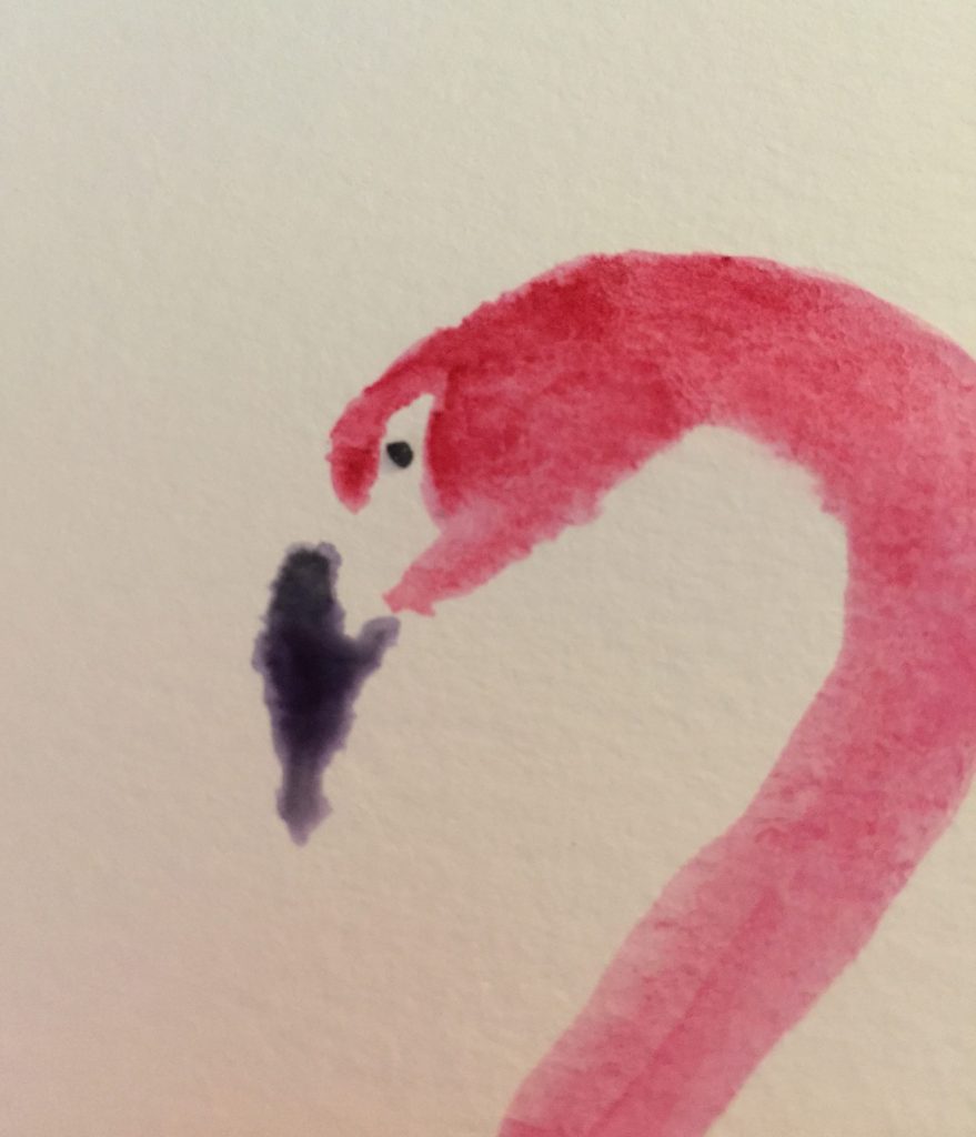 DIY – Watercolor Flamingo – A Sprinkle of Life