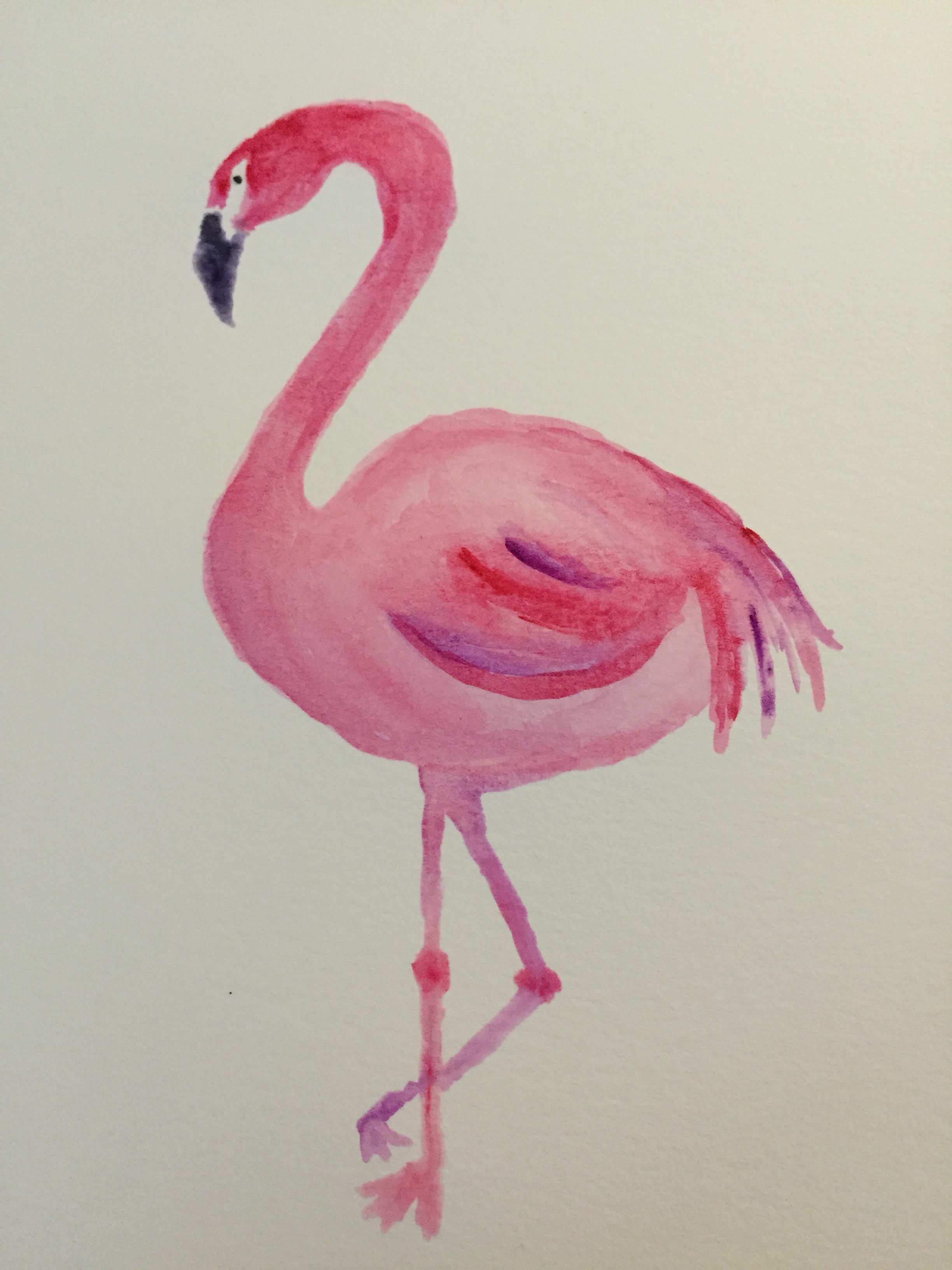Easy Flamingo Painting